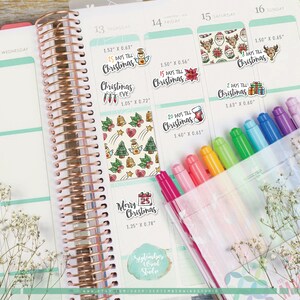 Christmas Countdown Printable Planner Stickers, Watercolor Christmas ...