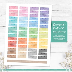 Study Time Printable Planner Stickers, Study Digital Stickers, Pre ...