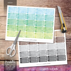 To Do Printable Planner Stickers, Half Box Planner Stickers, Checklist ...