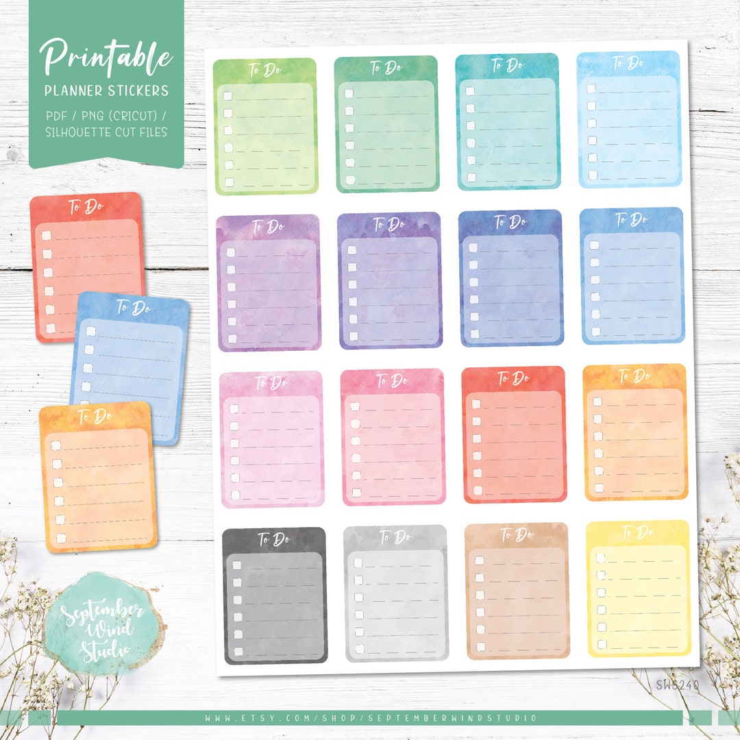 To Do Printable Planner Stickers, to Do List Planner Stickers ...