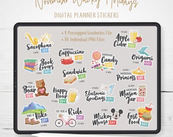 March Wacky Holidays Digital Planner Stickers Goodnotes | Etsy