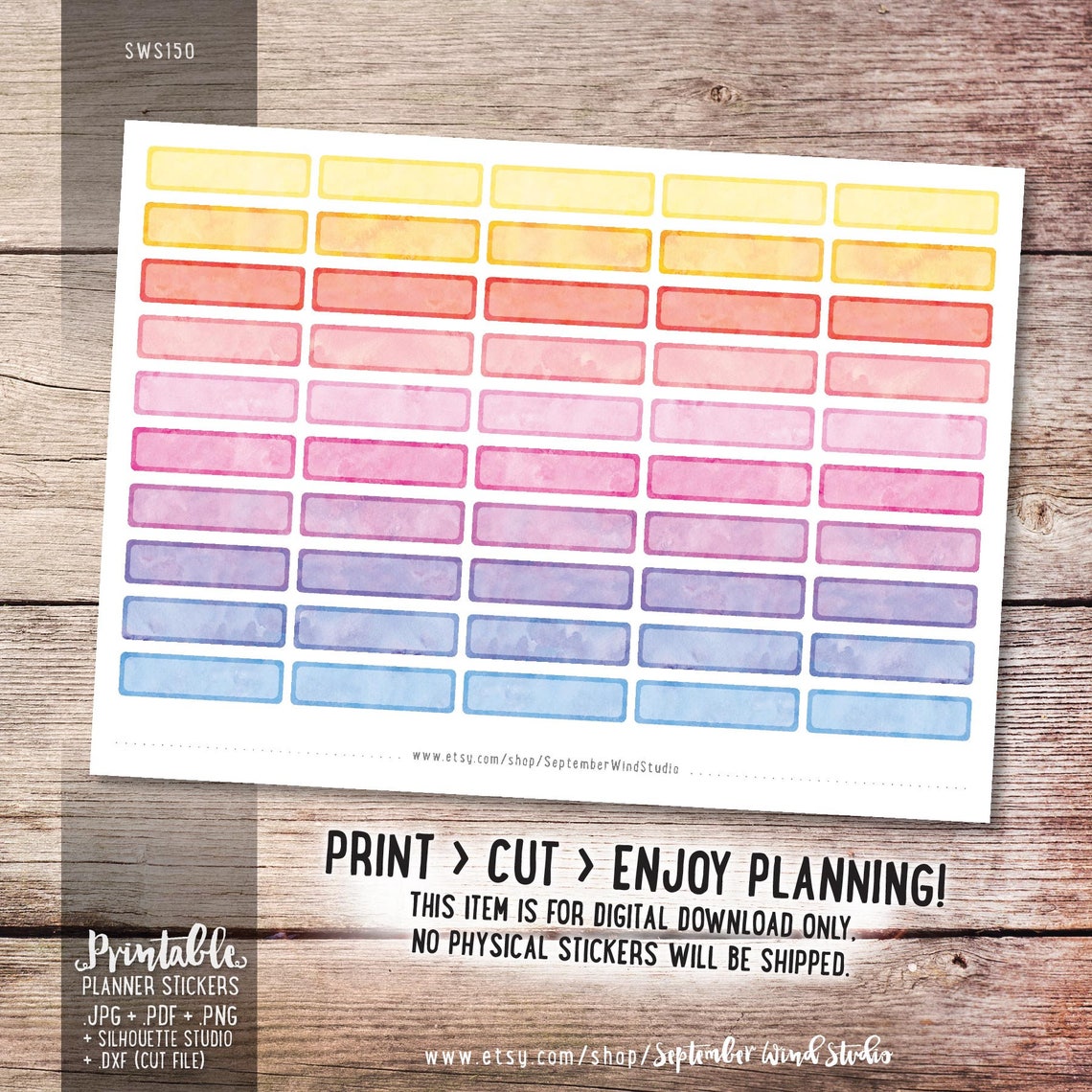 Blank Label Printable Planner Stickers Blank Label Stickers - Etsy