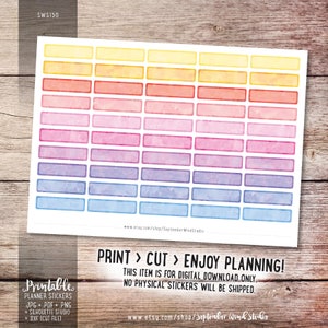 Blank Label Printable Planner Stickers Blank Label Stickers - Etsy