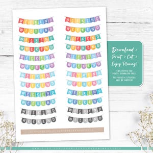 Weekend Printable Planner Stickers, Weekend Digital Stickers, Weekend ...