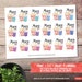 Movie Time Printable Planner Stickers, Watercolor Movie Time Stickers ...