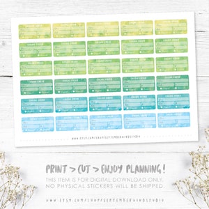 Online Order Tracker Printable Planner Stickers, Watercolor Stickers ...