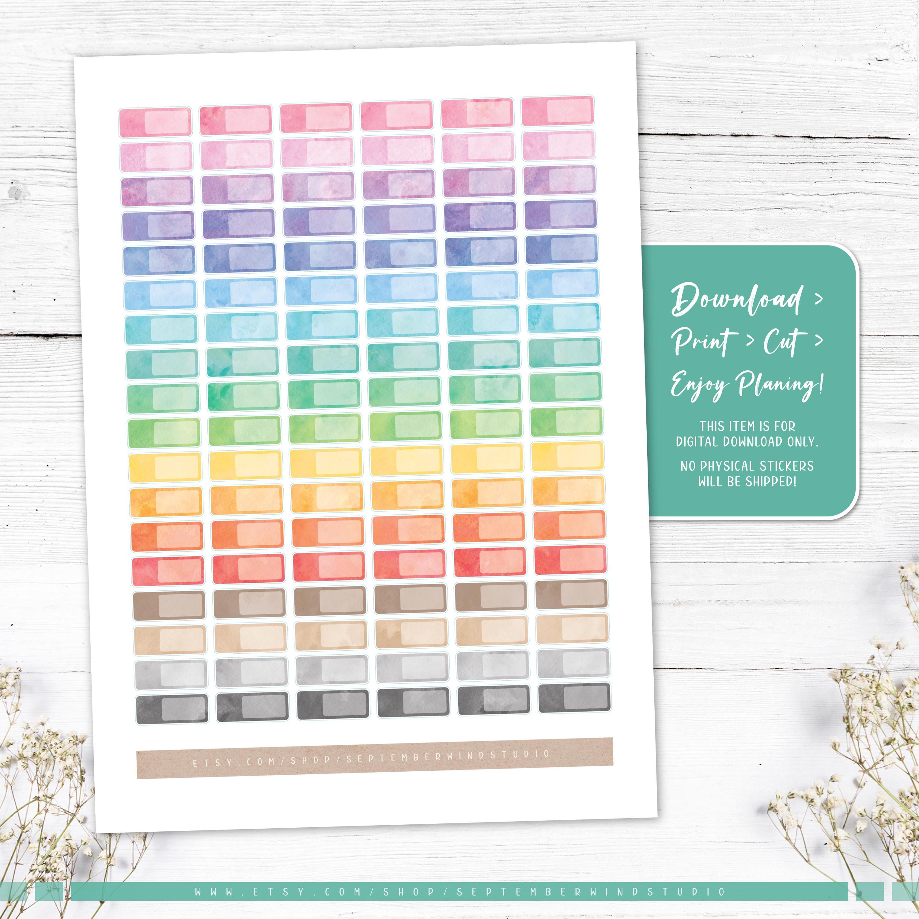 Blank Label Planner Stickers: Printable & Digital (PDF, Cricut ...
