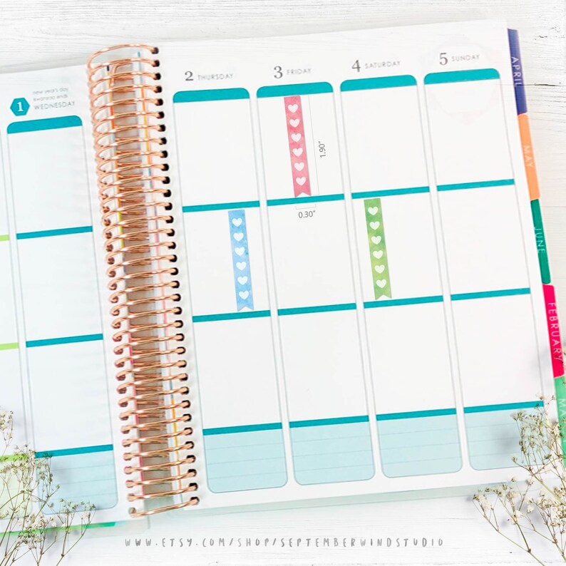 Heart Checklist Printable Planner Stickers Erin Condren - Etsy Canada