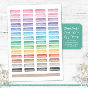 Zone Cleaning Printable Planner Stickers, Cleaning Digital Stickers ...
