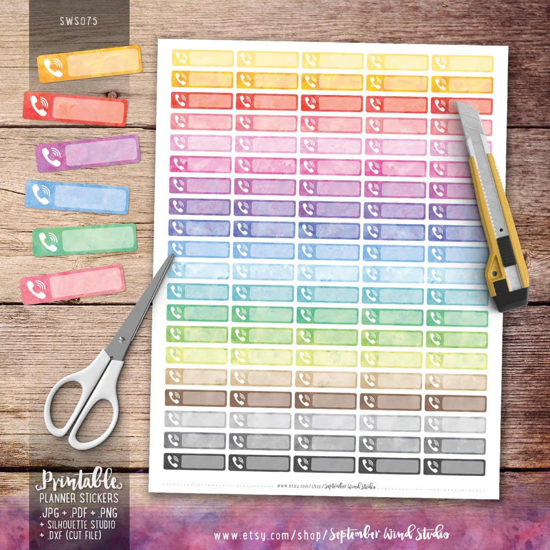 Call Reminder Printable Planner Stickers, Call Stickers, to Call ...