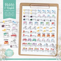 Basic Multicolor Digital Planner Stickers | 72 Individual PNG Files ...