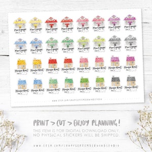 Payment Due Printable Planner Stickers, Watercolor Payment Stickers ...