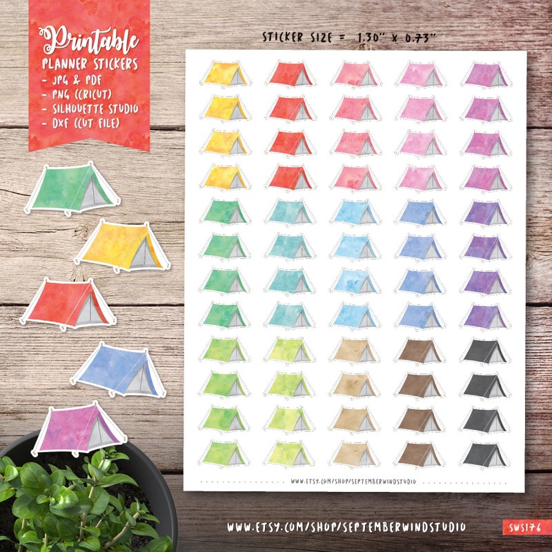 Tent Sticker - Etsy