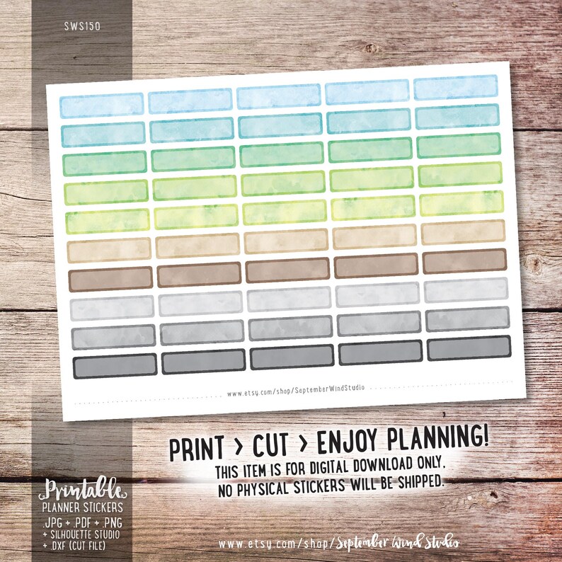 Blank Label Printable Planner Stickers Blank Label Stickers - Etsy