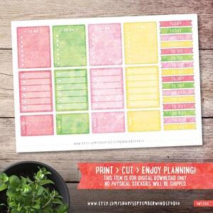 Pink Floral Printable Planner Stickers, Floral Weekly Kit Printable ...