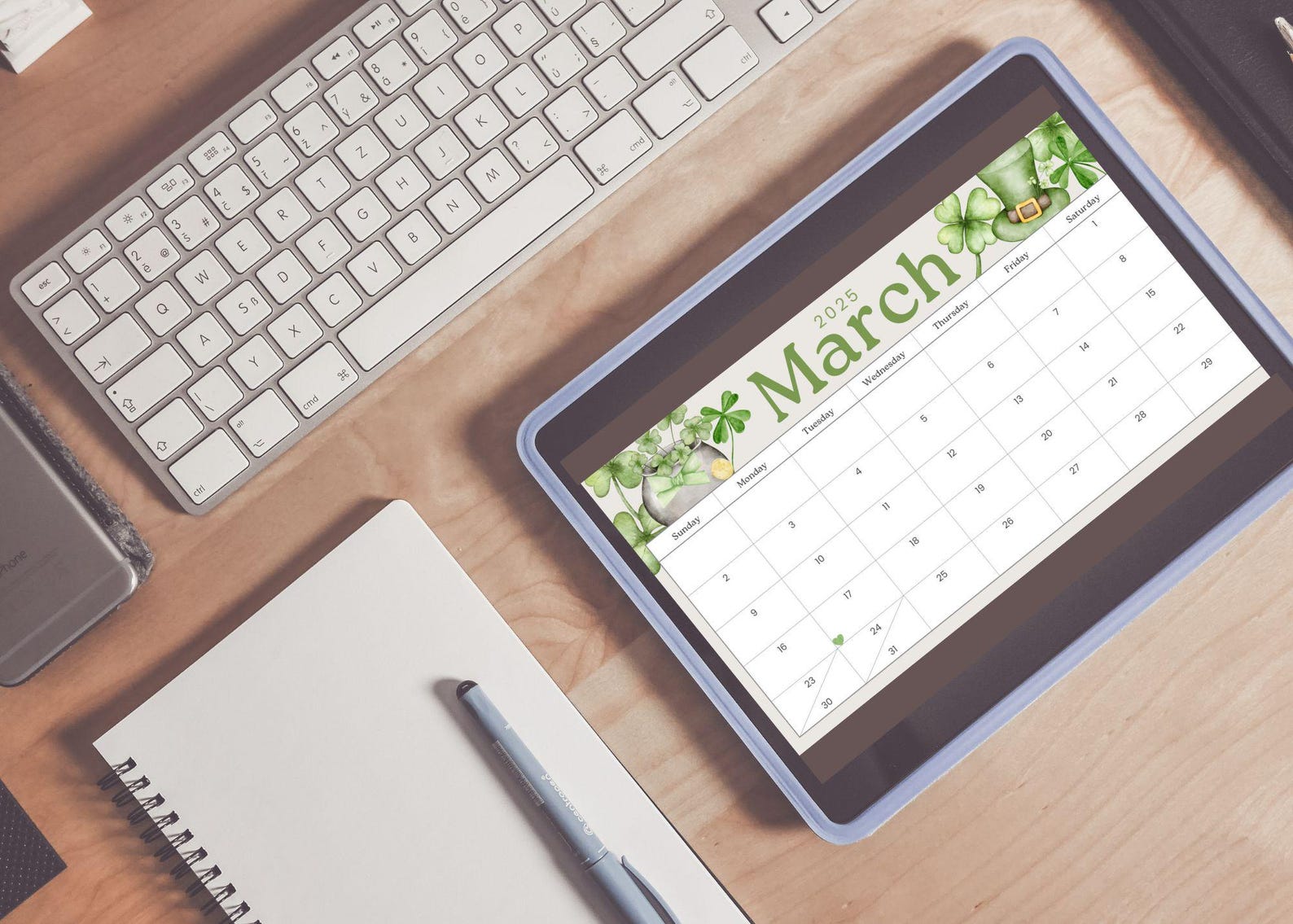 EDITABLE March 2025 Calendar, Instant Download, Printable, Canva Link ...