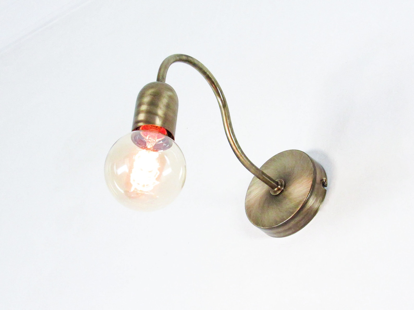 Modern Brass Wall Sconce Bracket Industrial Lamp Minimal - Etsy