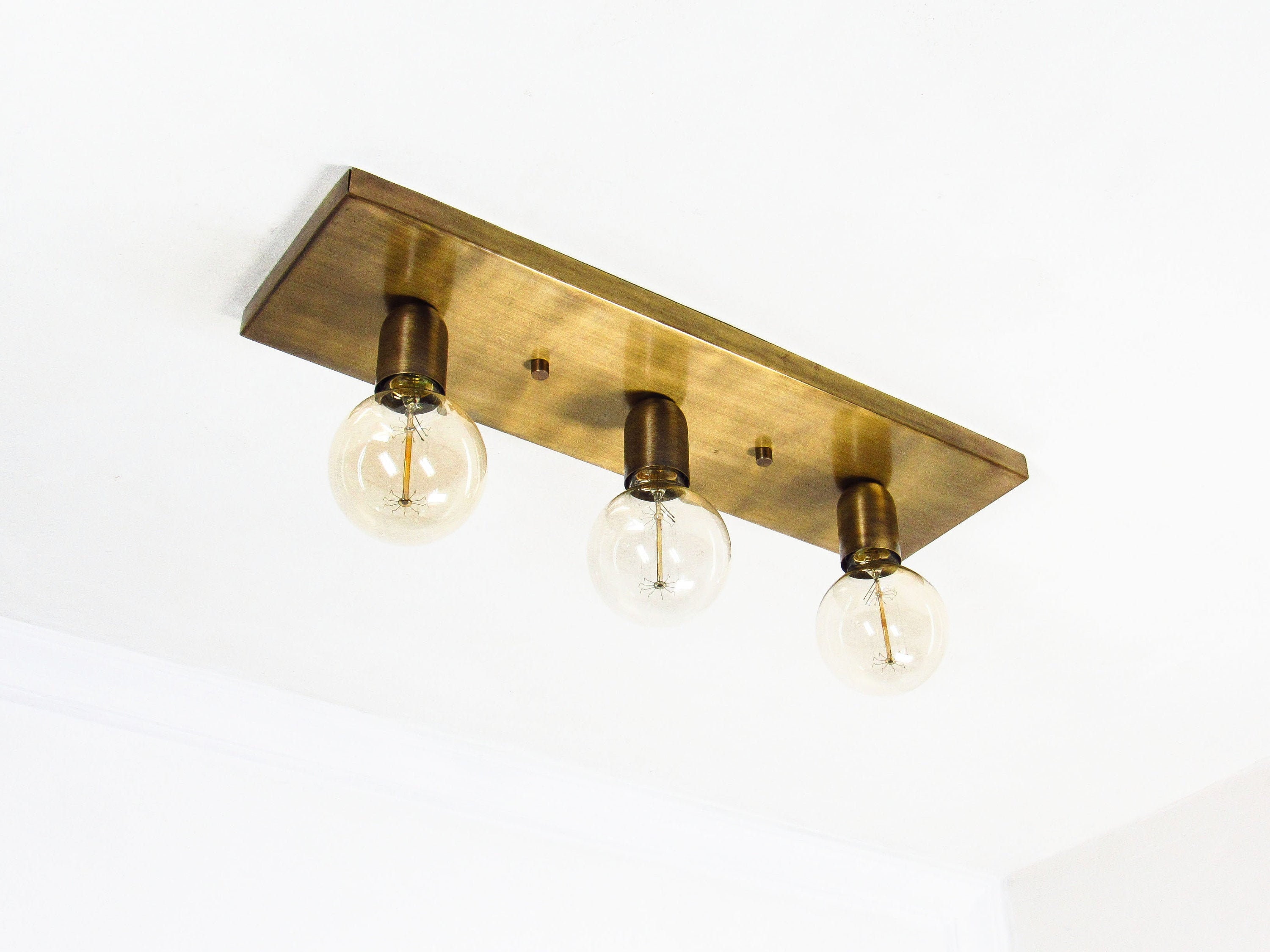 Flush Mount Black Light Ceiling Vanity Light Minimal - Etsy UK