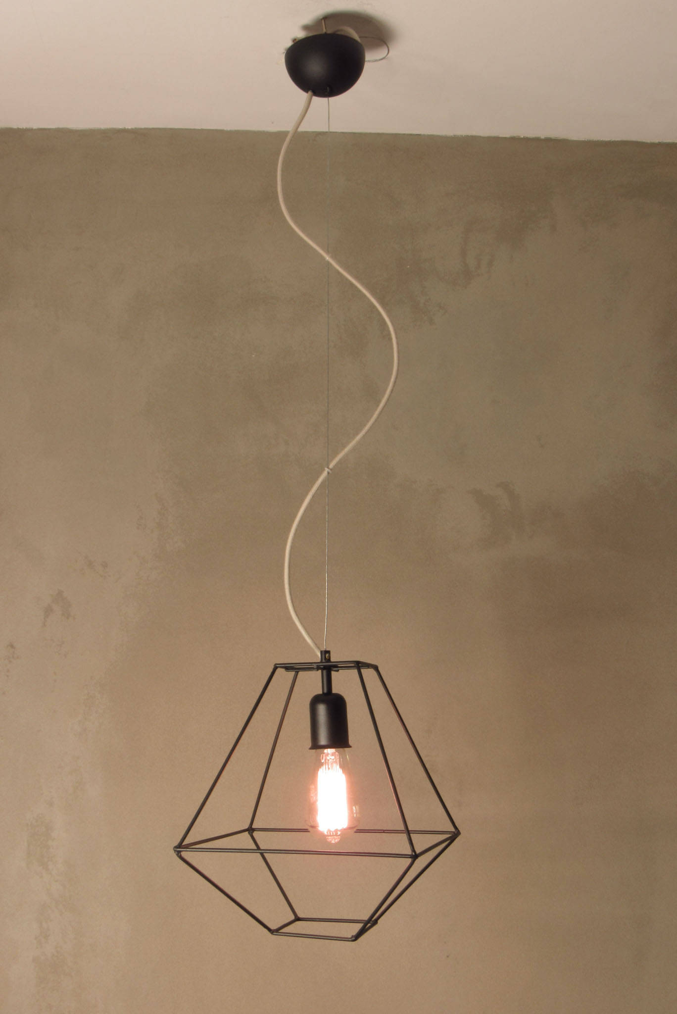 Geometric Pendant Light Minimal Industrial Lamp Polyhedron - Etsy
