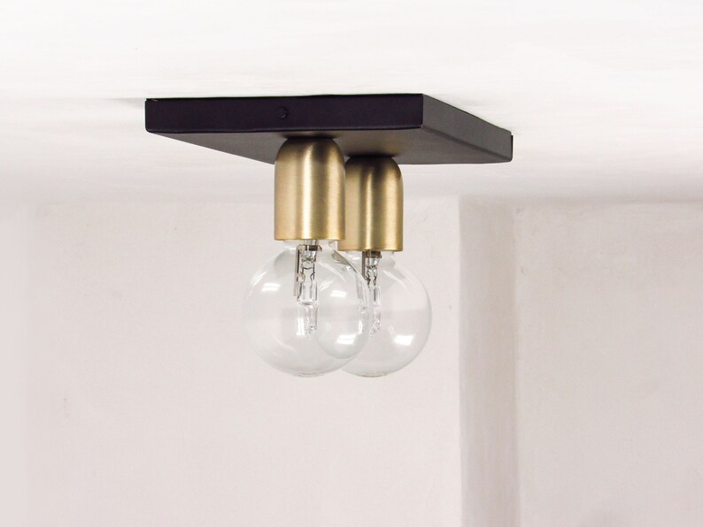 Minimal Simple Flush Mount Mid Century Modern Sconce - Etsy