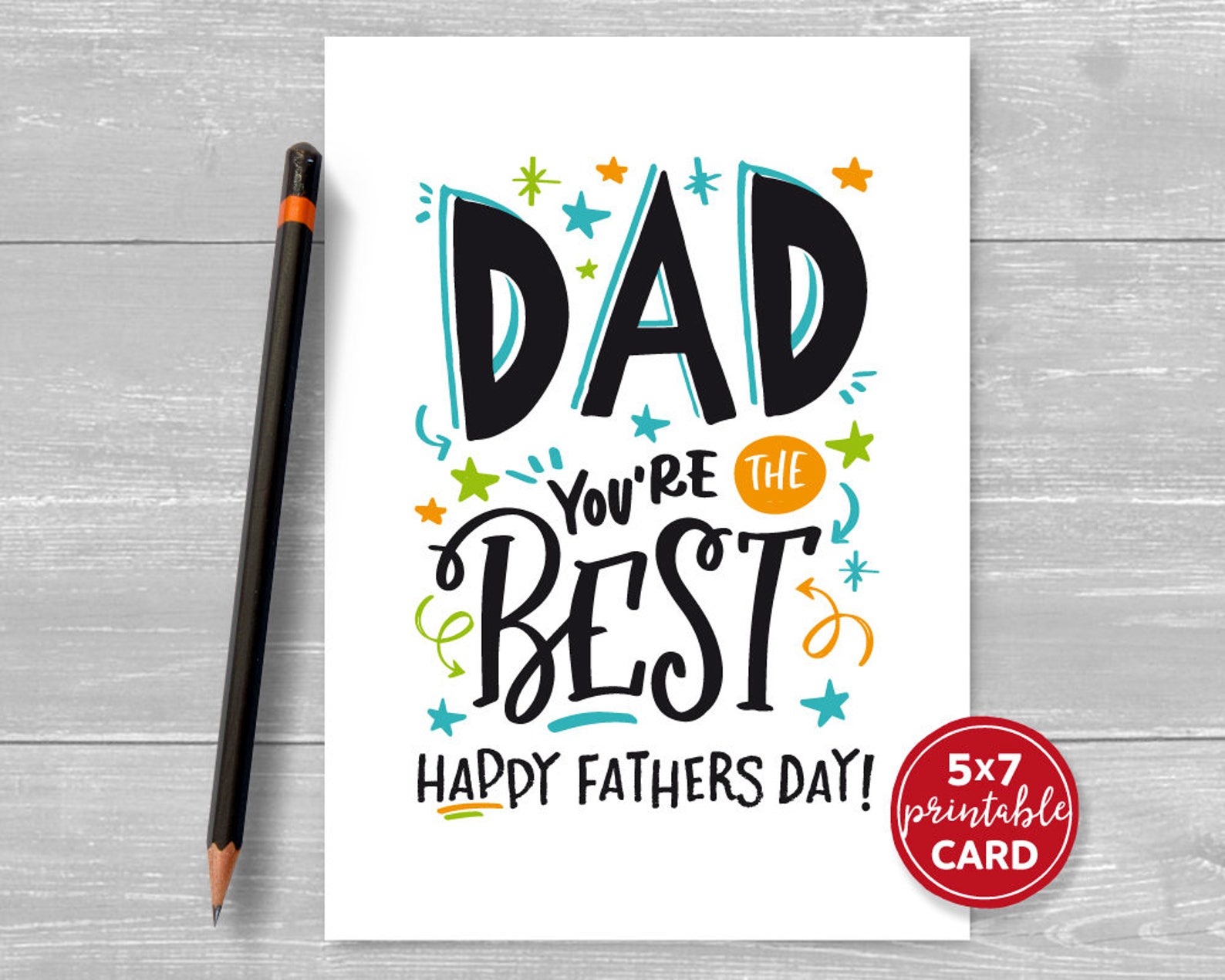 Fathers Day Card Printable Card for Dad Dad You're the - Etsy