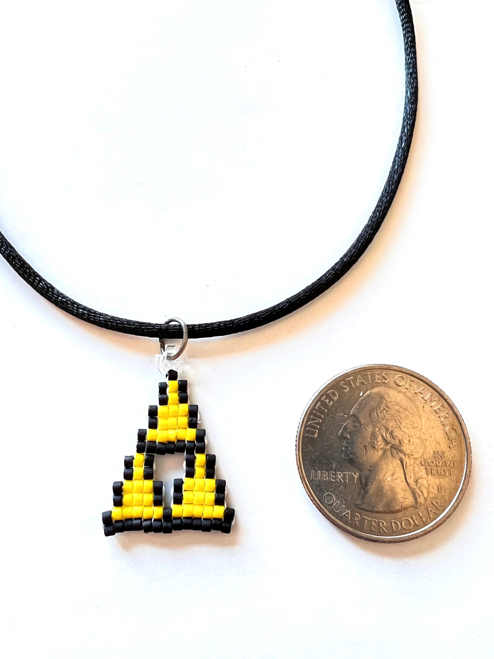 Glass Bead Triforce Necklace: Legend of Zelda Pixel Art Jewelry - Etsy