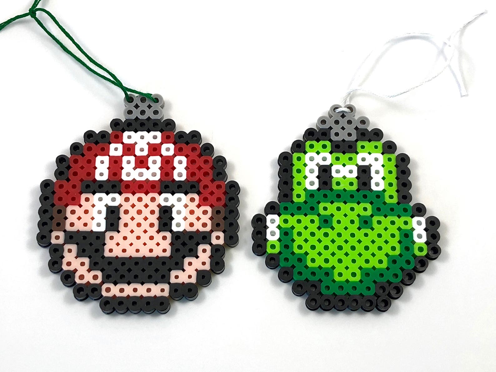 Super Mario Yoshi Perler Bead Ornament, Perler Bead, Perler, Super ...