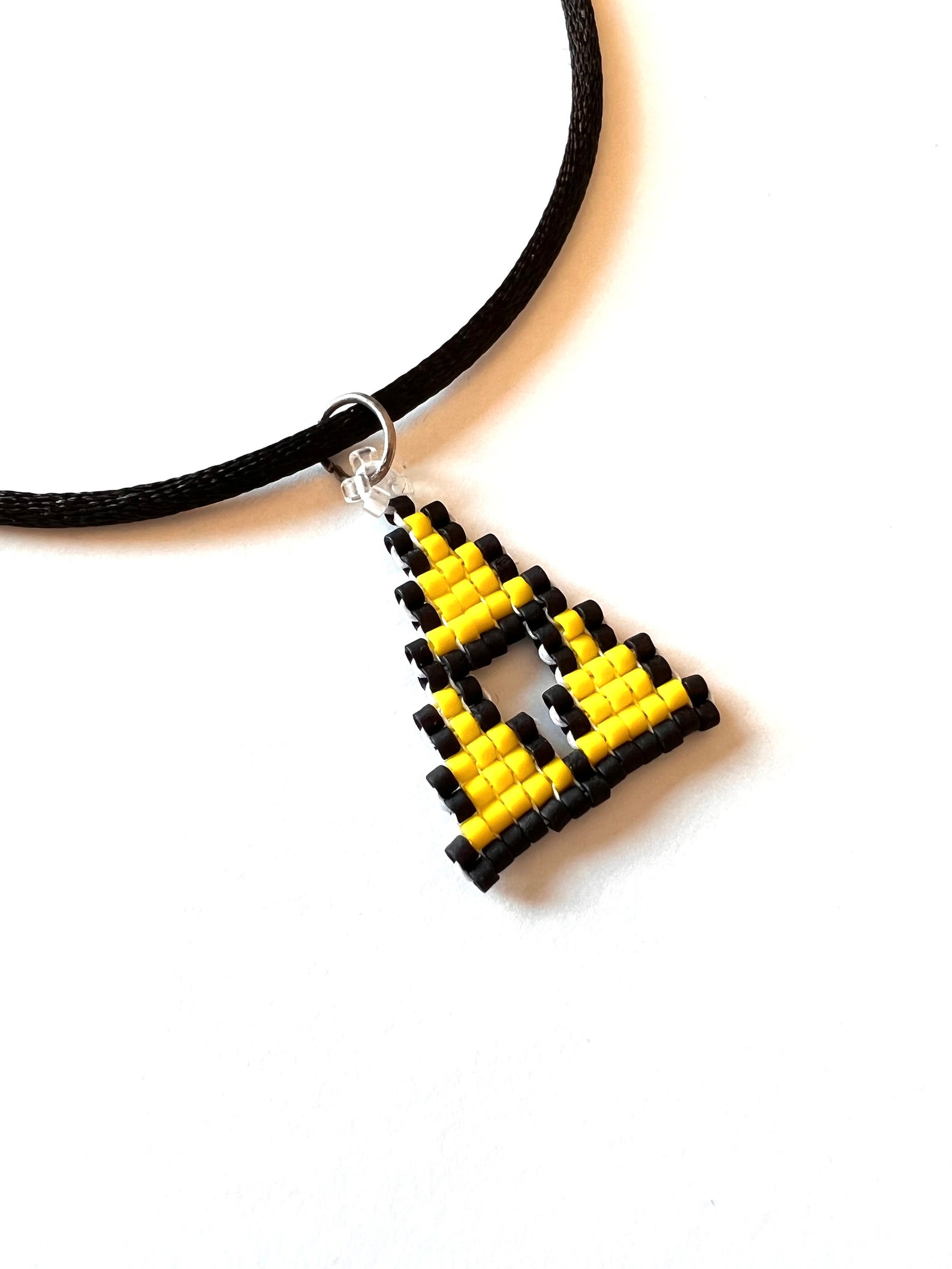 Glass Bead Triforce Necklace: Legend of Zelda Pixel Art Jewelry - Etsy