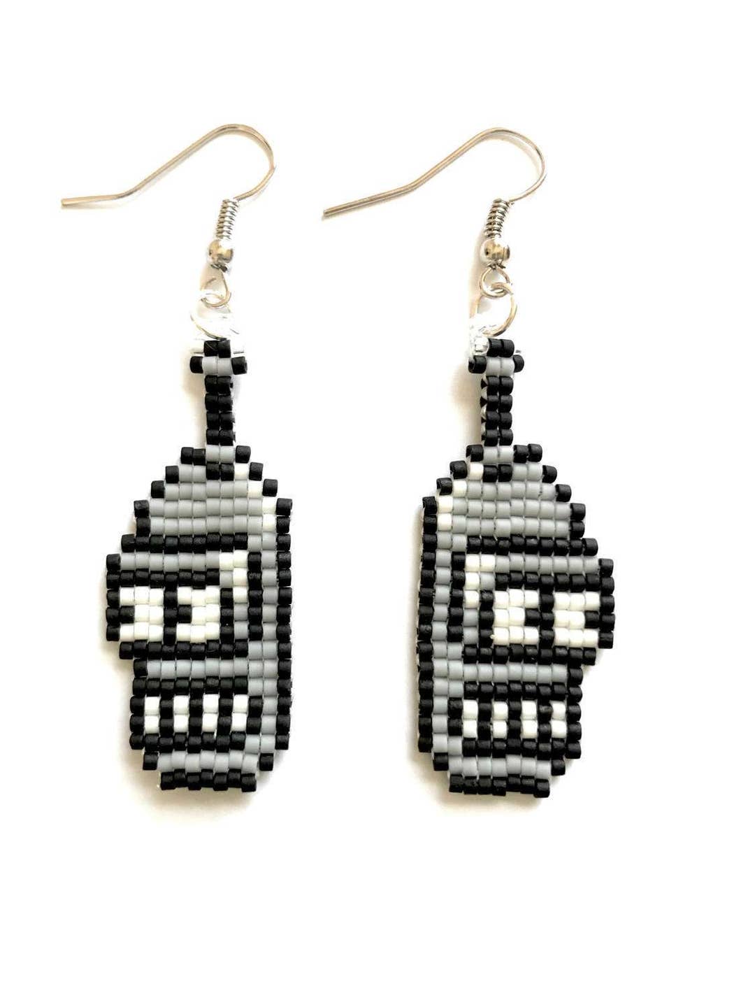 Robot Earrings, Seed Bead, Pixel, 8 Bit, Pixel Jewelry, 8 Bit Jewelry ...