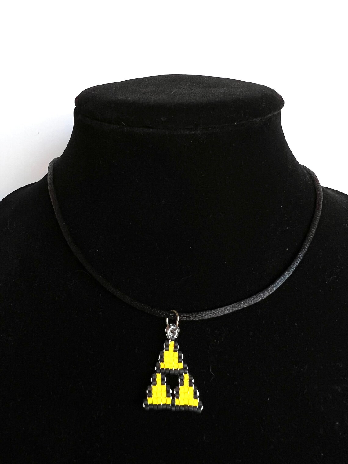 Glass Bead Triforce Necklace: Legend of Zelda Pixel Art Jewelry - Etsy