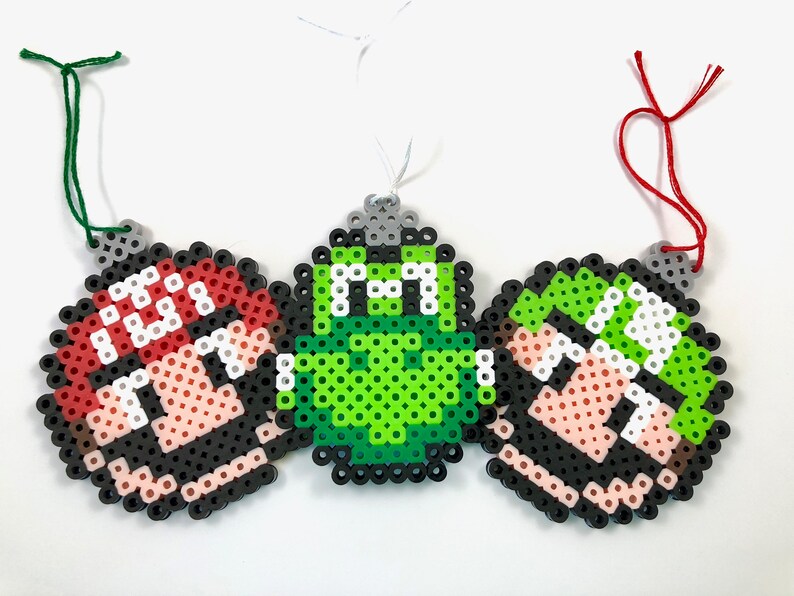 Super Mario Yoshi Perler Bead Ornament, Perler Bead, Perler, Super ...