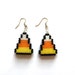 Halloween Candy Corn Perler Bead Earrings, Perler Bead, Halloween, 8 ...