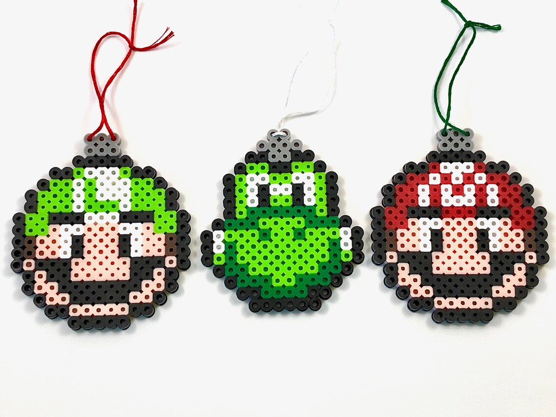 Super Mario Perler Bead Ornament Perler Bead Perler Super | Etsy
