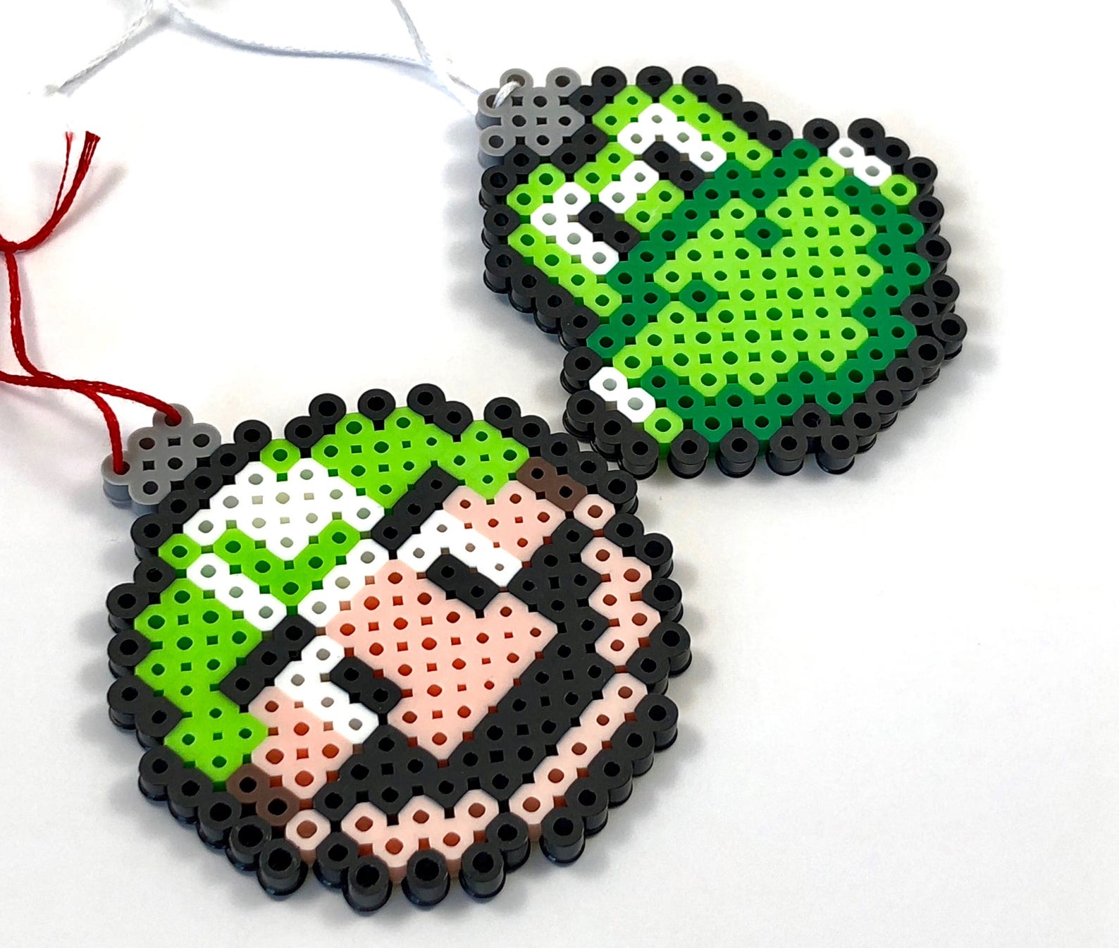 Super Mario Yoshi Perler Bead Ornament, Perler Bead, Perler, Super ...
