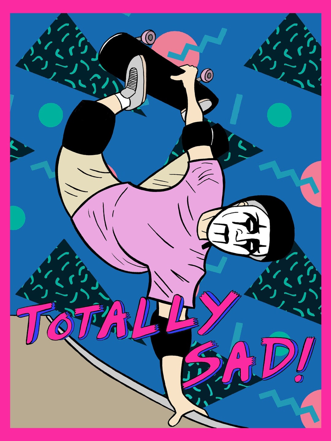Totally Sad Skateboard Print - Etsy