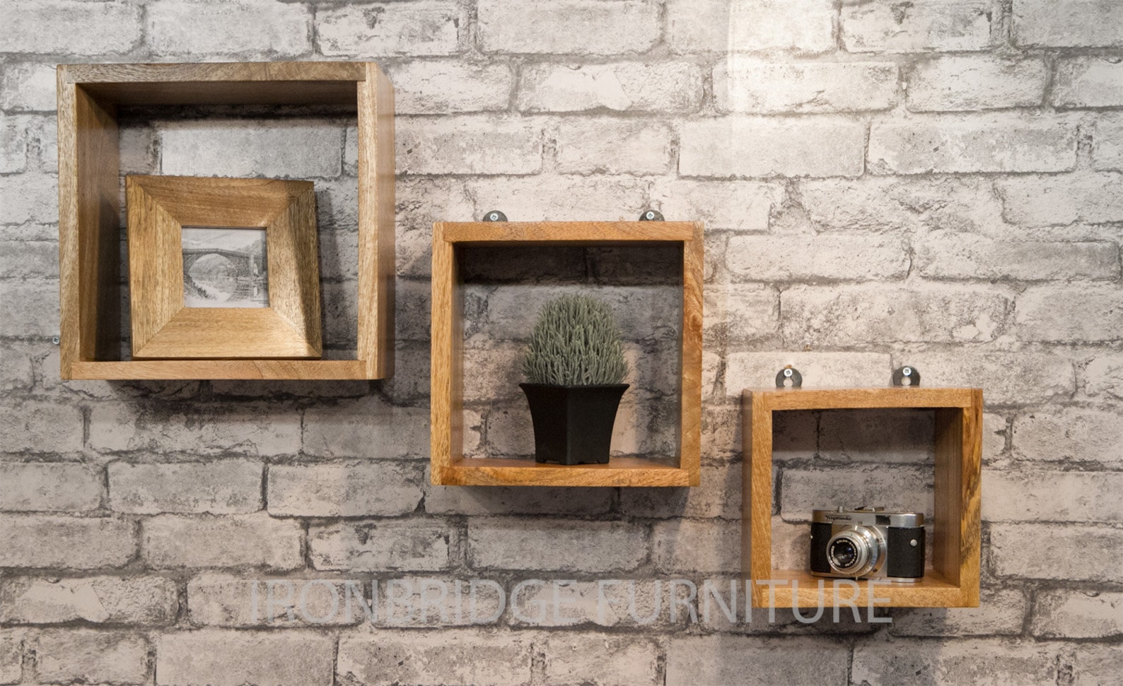 Set of 3 Solid Mango Wood Wall Shelves 30cm 25cm and 20cm - Etsy UK