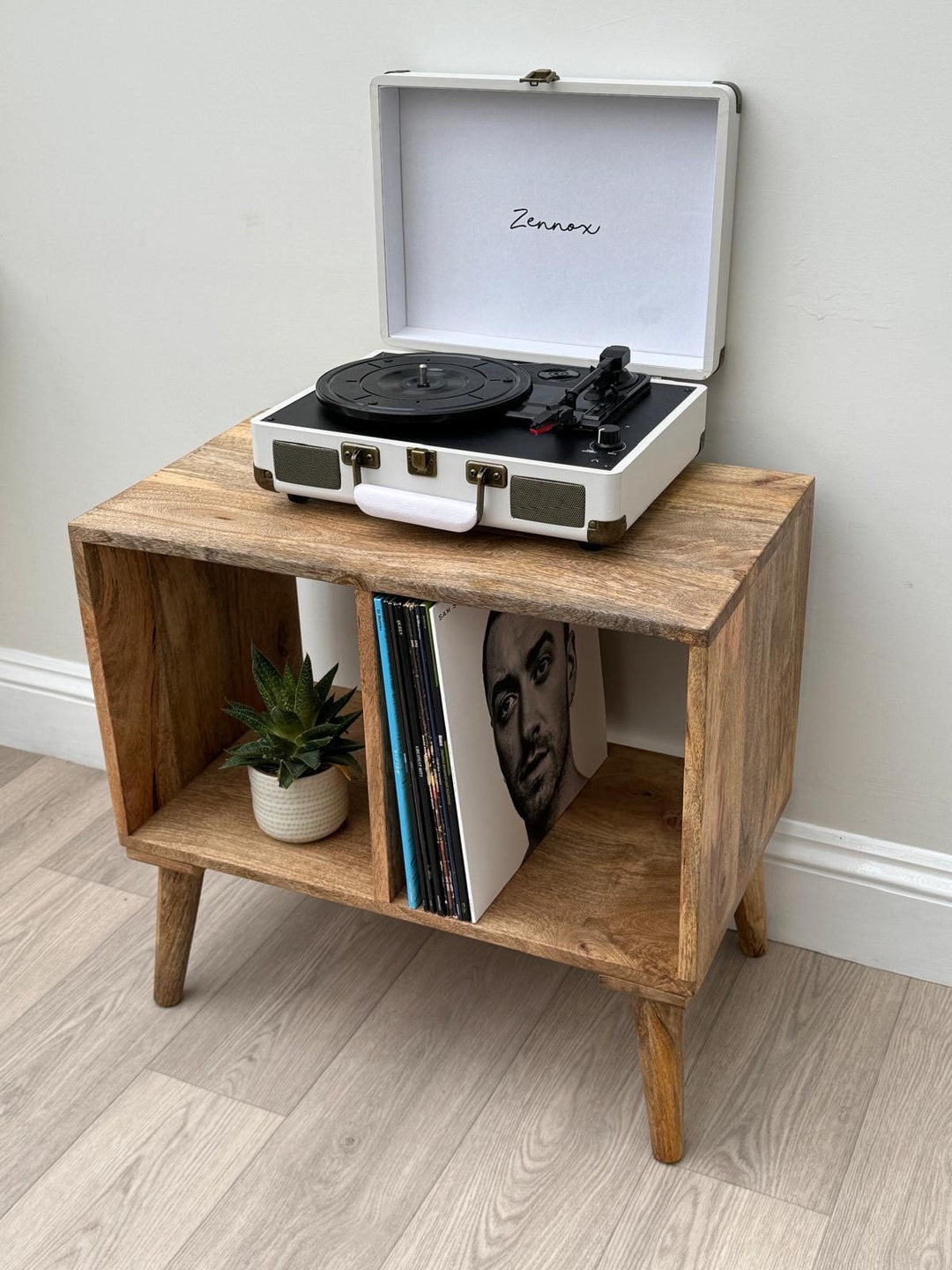 Solid Mango Wood LP Vinyl Storage Cube, or Bookcase, Holds Over 70 ...