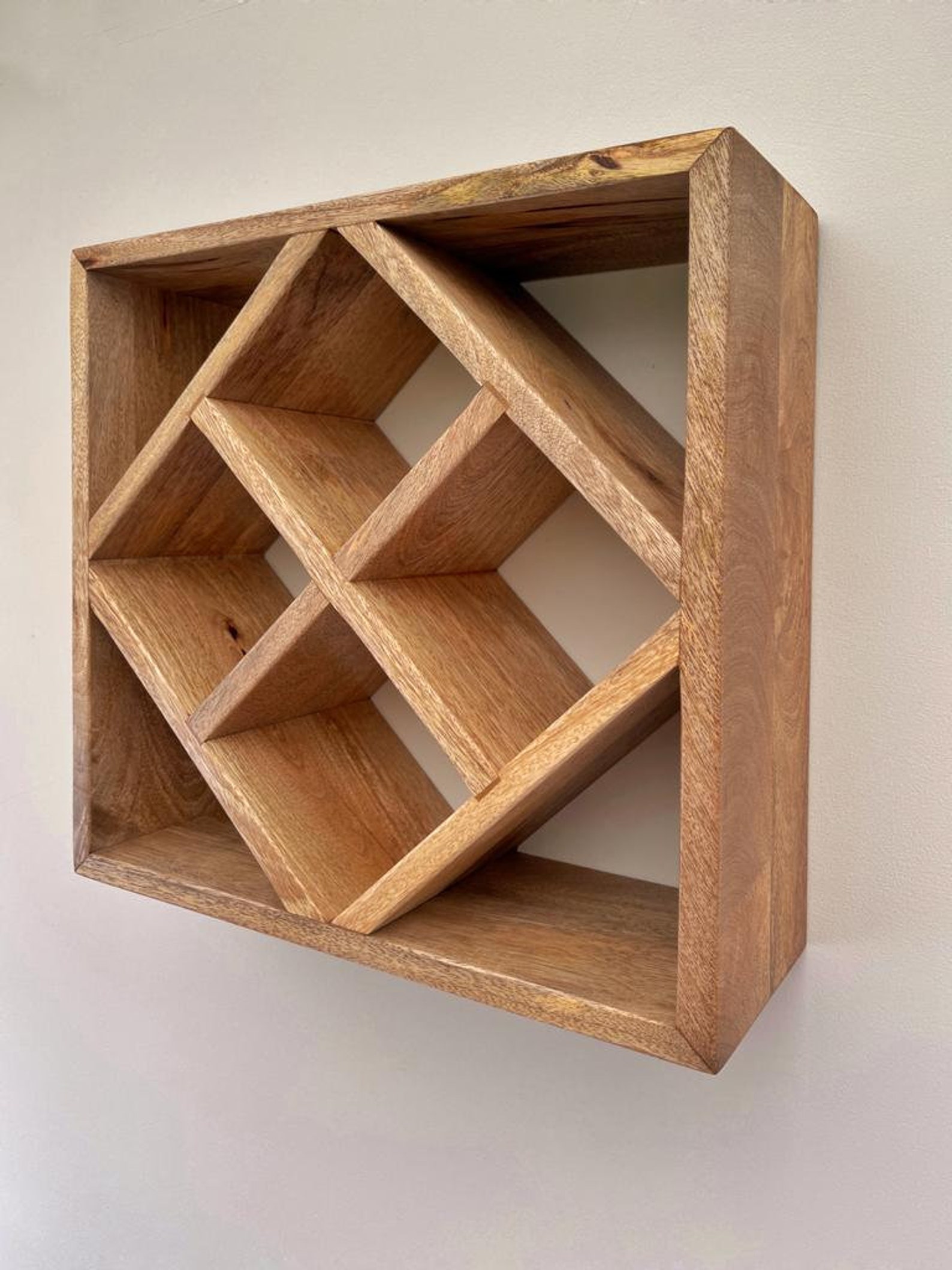 Mantis Solid Natural Mango Fruit Wood Wine Rack Counter or - Etsy UK