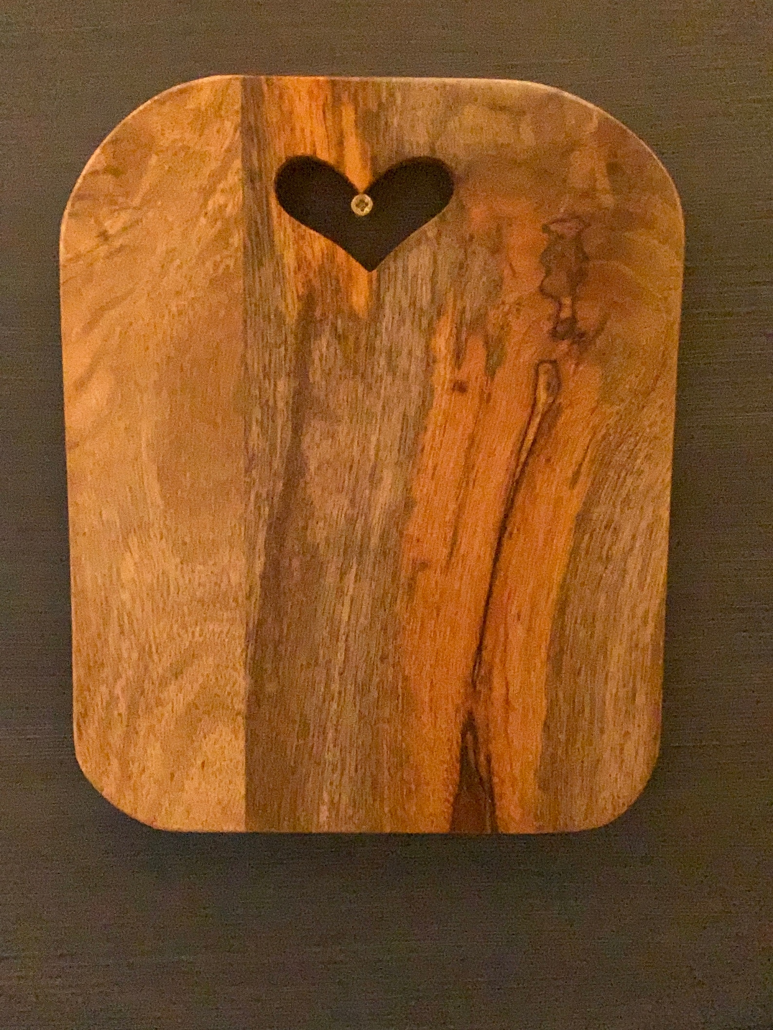 Solid Mango wood chopping boards with cutout hearts in 3 | Etsy