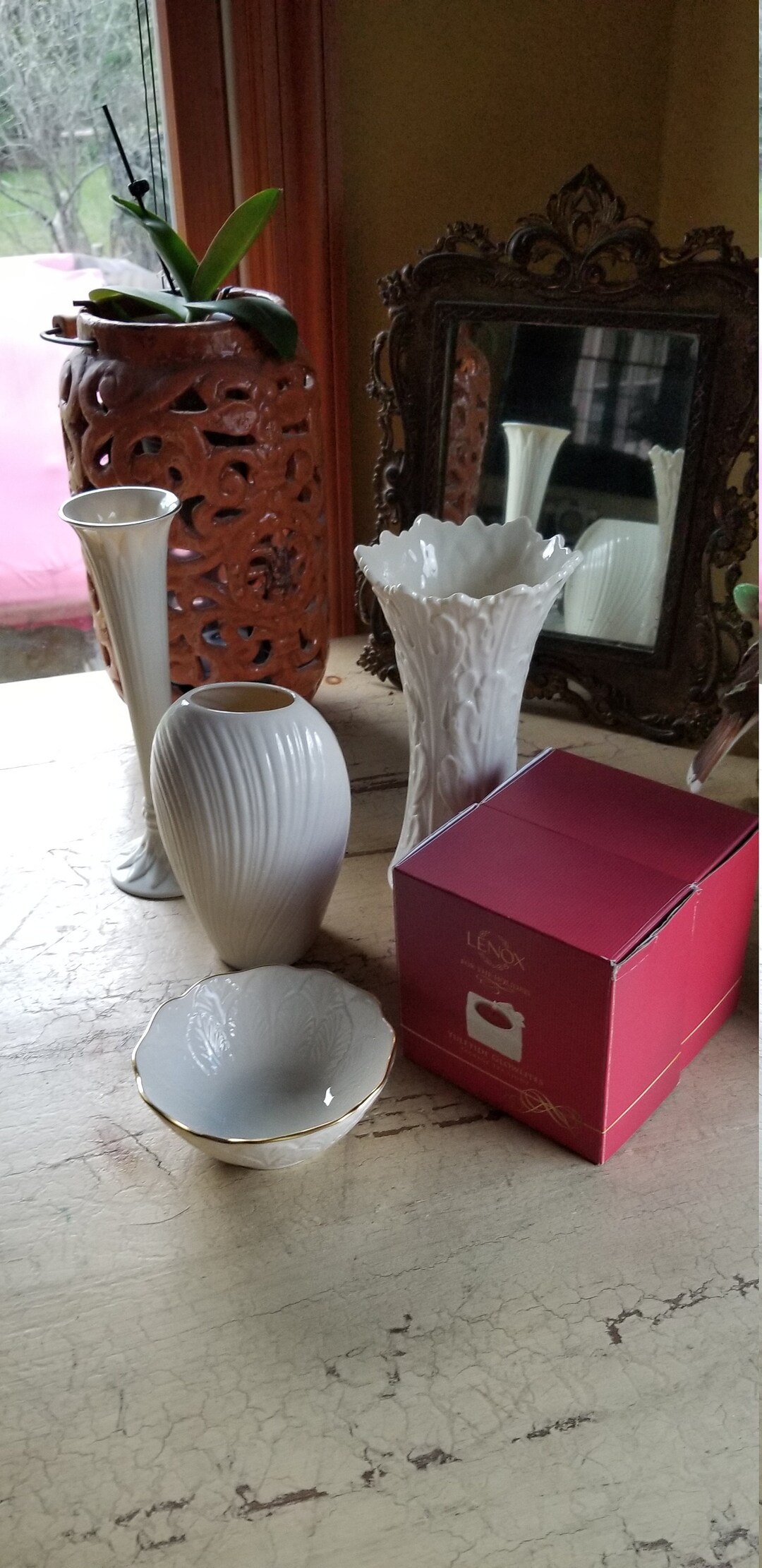 Vintage Lenox Pieces; Vase; Bowl; Tealight Holders; Ivory Bone China - Etsy