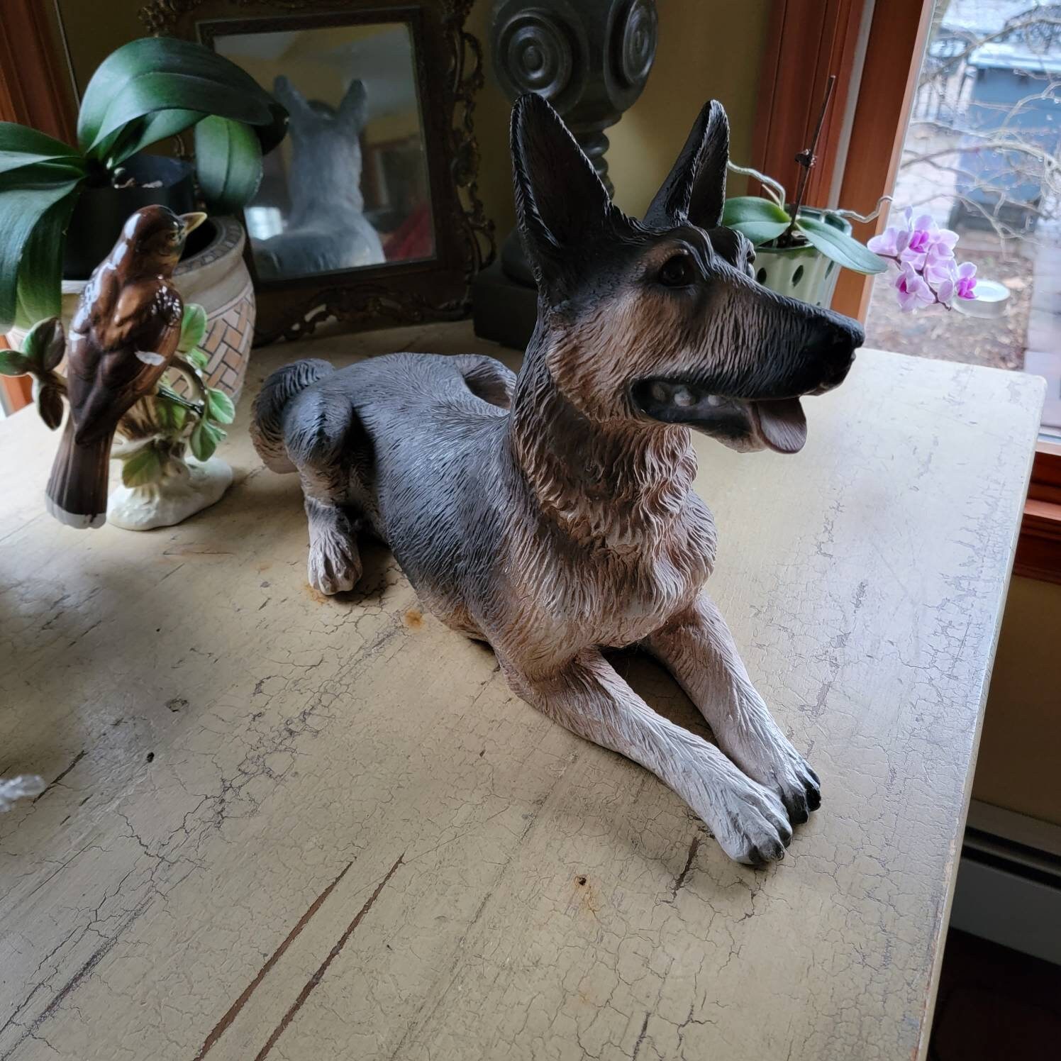 Statues Home & Living Home Décor Vintage German Shepherd Statue ...