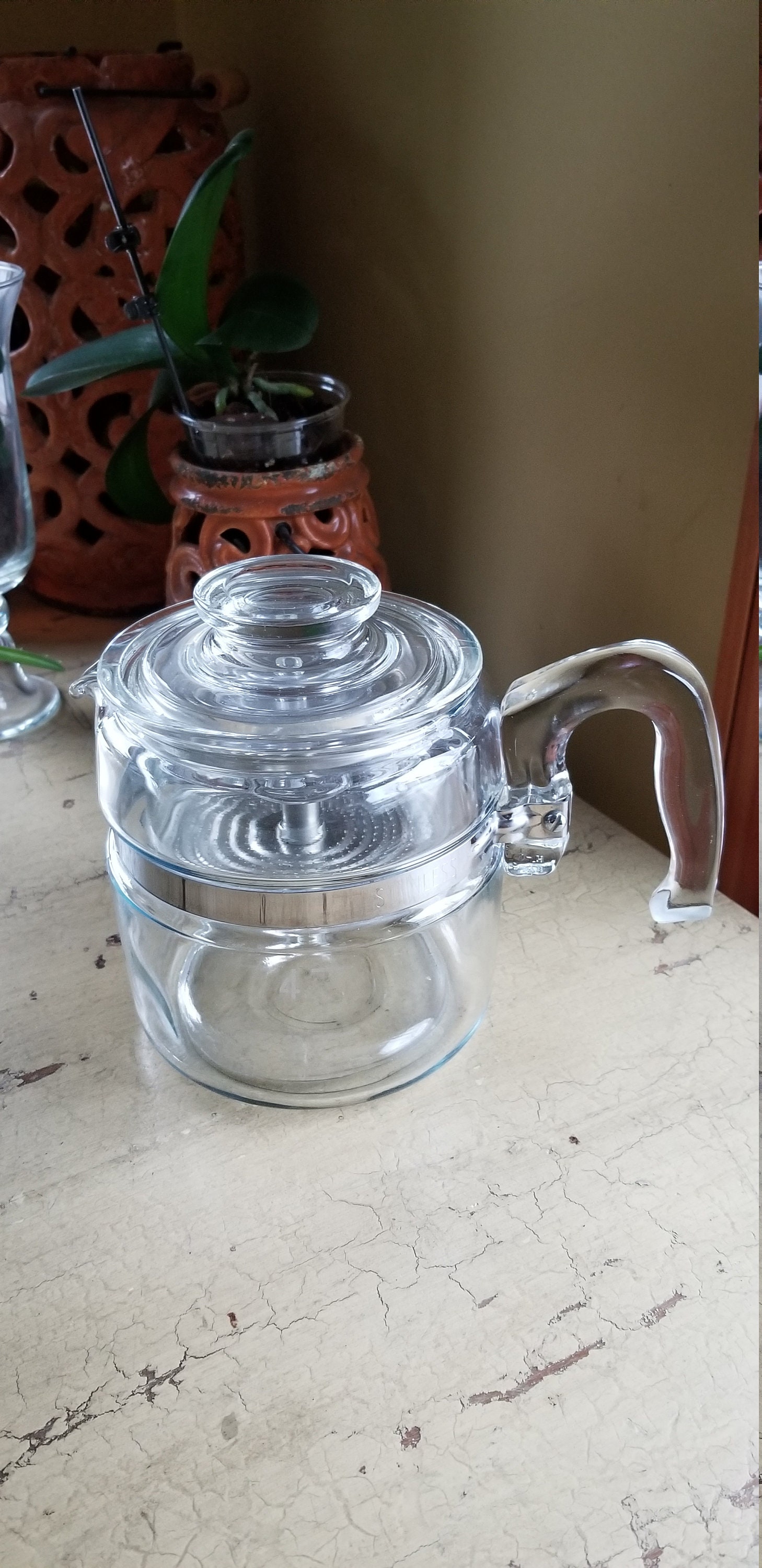 Vintage Pyrex Flameware Glass Coffee Pot Percolator COMPLETE - Etsy