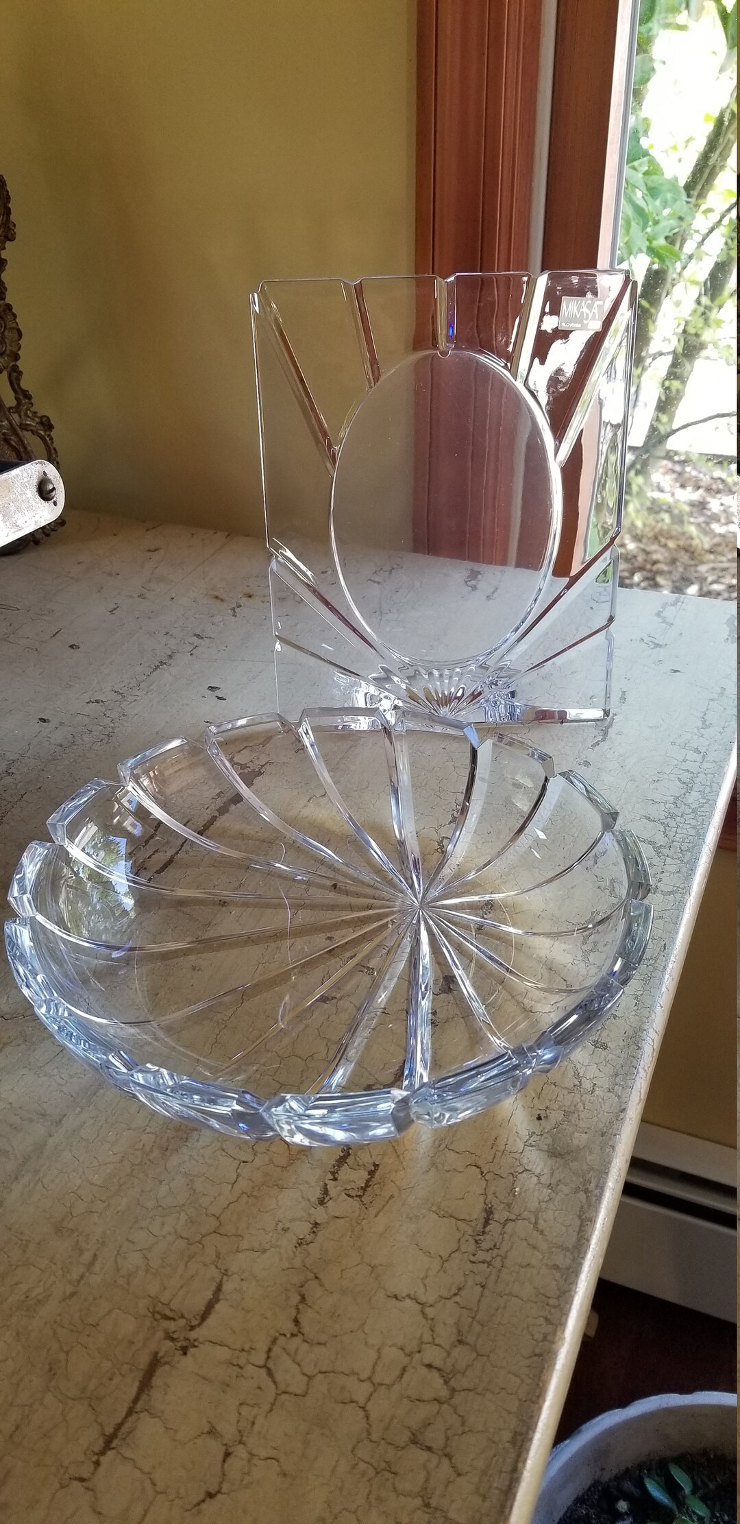VINTAGE Mikasa Picture Frame and Bowl;heavy Crystal - Etsy