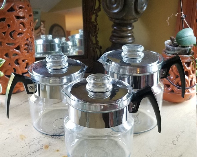 Vintage Pyrex Flameware Glass Coffee Pot Percolator - Pots ONLY - Etsy