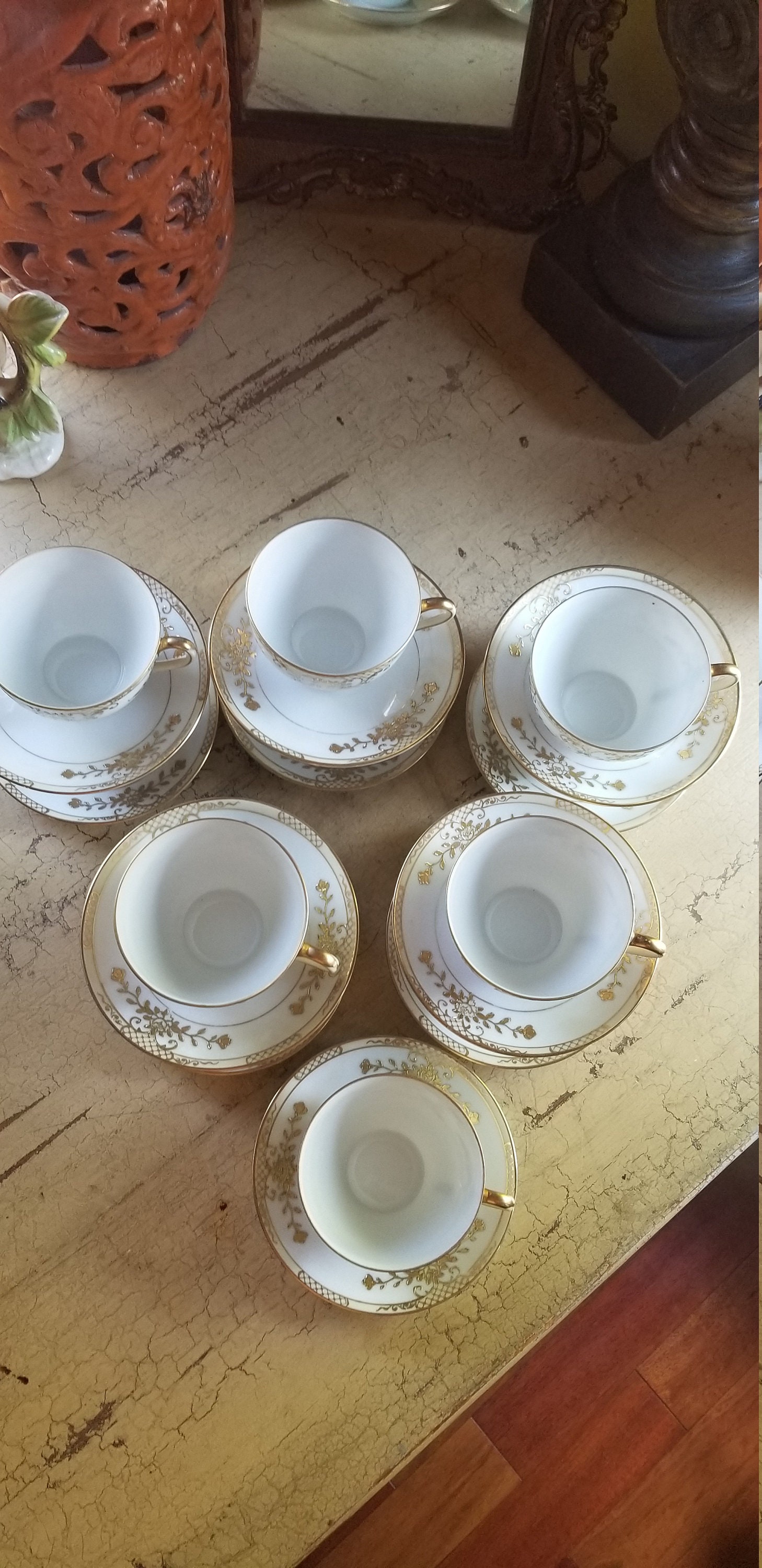 Vintage Noritake Tea Cups and Saucers Set of 11 1 Saucer | Etsy