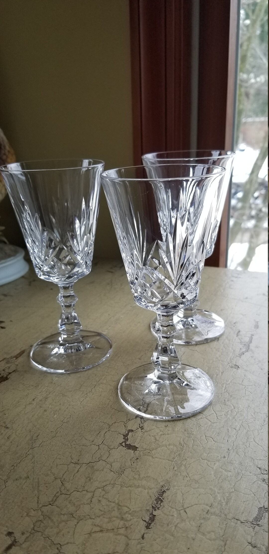 Set of 3 Crystal Glasses; Royal Crystal Rock Brand; RCR - Etsy