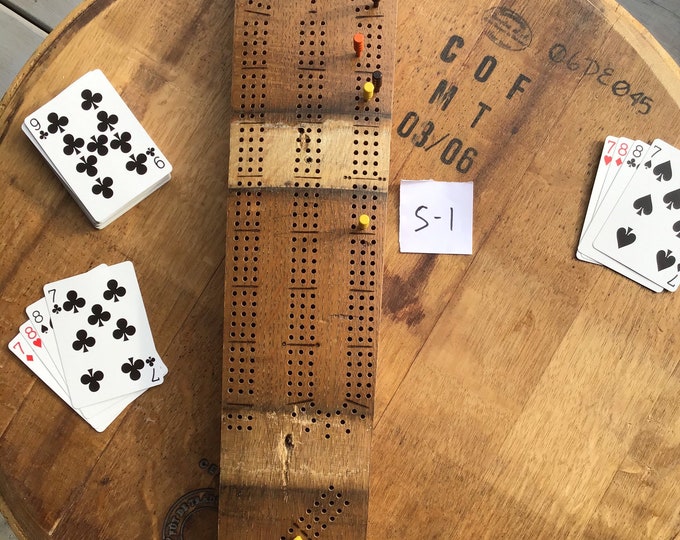 Wine Barrel Stave Cribbage Board - Etsy