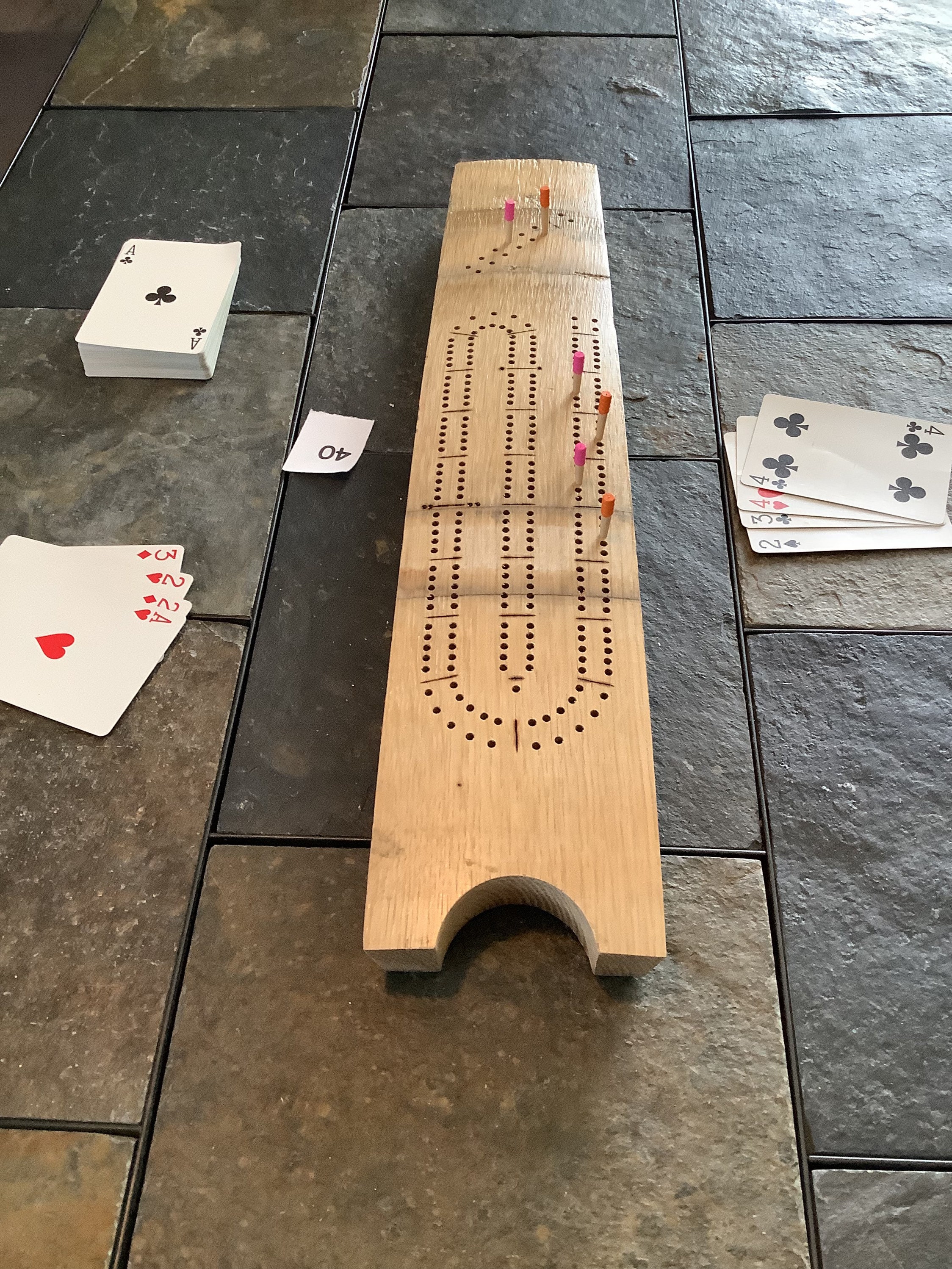 2 Track Wine Barrel Stave Cribbage Board - Etsy