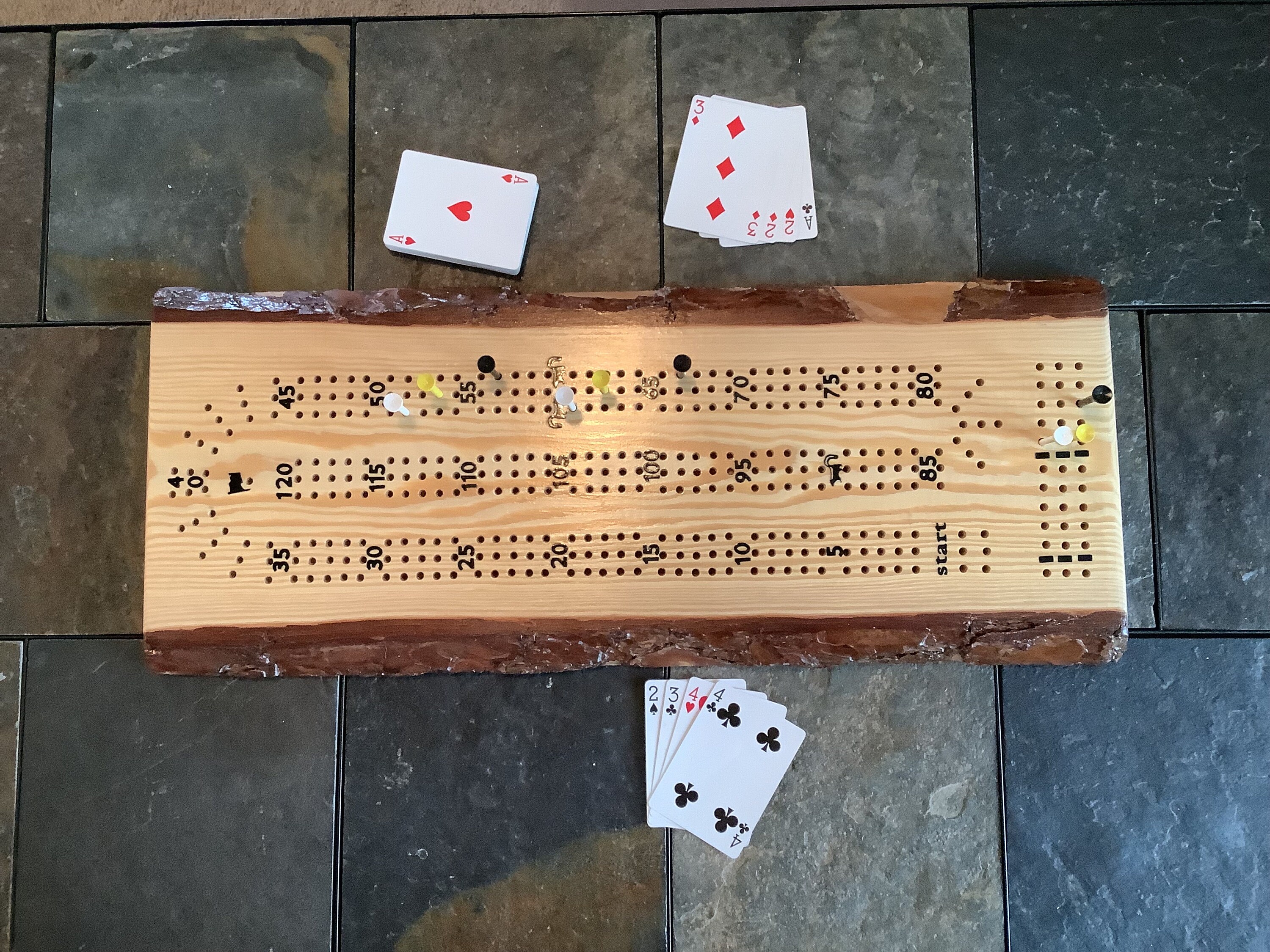 Large Live Edge Cribbage Board - Etsy