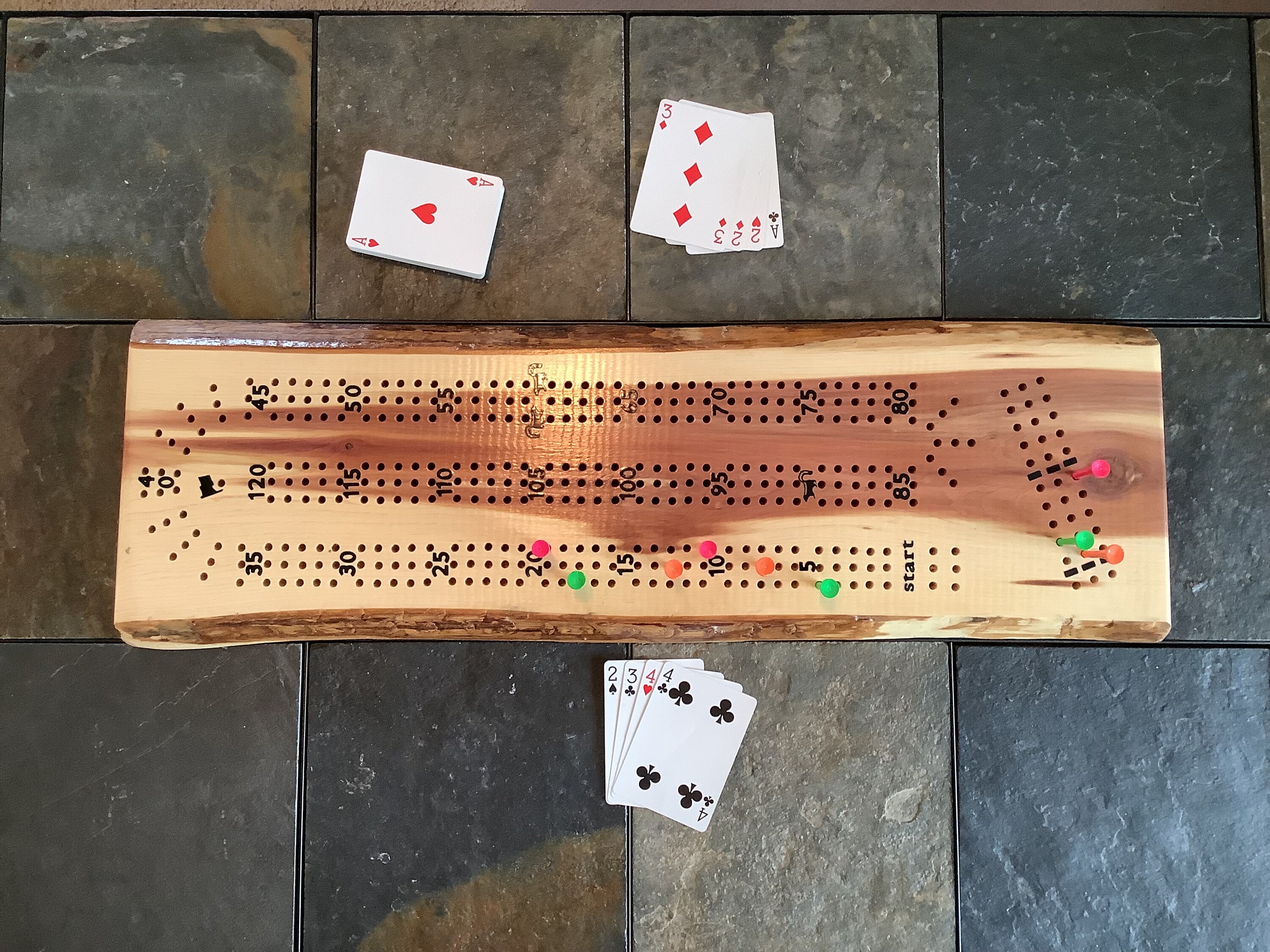 Large Live Edge Cribbage Board - Etsy